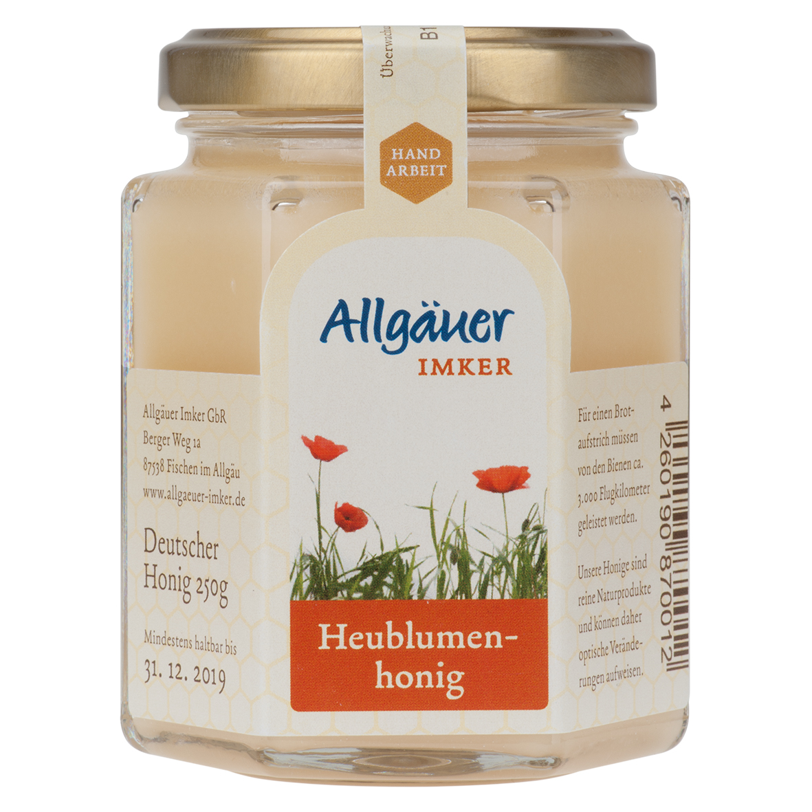 Honig »Heublumenhonig 250g« aus Allgäu von Allgäuer Imker GbR Matthias Haug